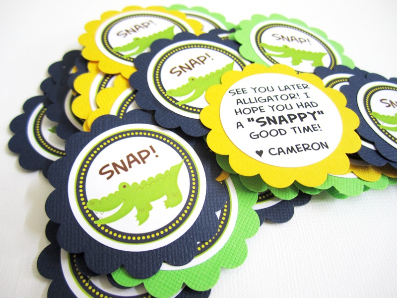 Alligator Favor Gift Tags for Birthday, Baby Shower Party on Storenvy