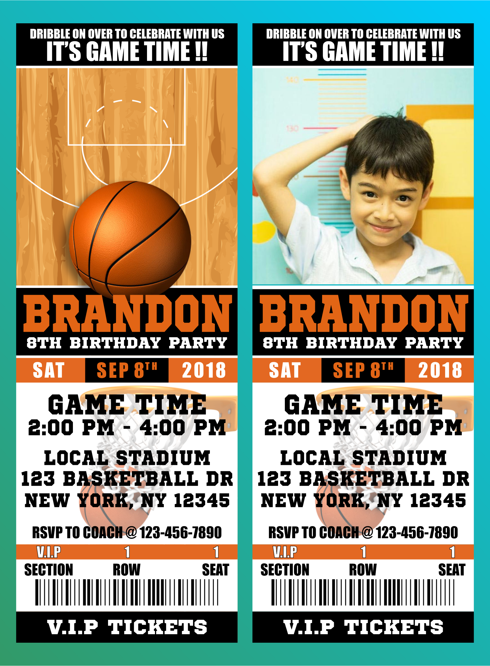 Basketball Ticket Birthday Invitation Basketball Ticket Party 